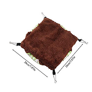 Liyeehao Small pet cage Hammock, Double Layer pet Hammock Hammock pet Blanket, Soft Plush pet Bed, for mice, Rats, Hamsters, Birds etc. (2 Sizes)(20 * 20)