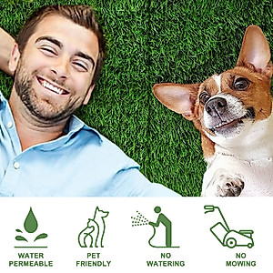 Qingbei Rina Artificial Grass Turf Tiles Interlocking for Dogs Potty,(12"x12"-9 Pack) Outdoor Fake Grass Mat Squares for Balcony,Self-draining Flooring