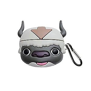 Compatible Appa Miyazaki for Airpods Pro Carry Case Cover,Stitch Cute Cartoon Anime Air Pod Case Wraps for Girls Boys with Keychain Skin Designer Soft Silicone Cover (Purple Appa Airpod Pro)