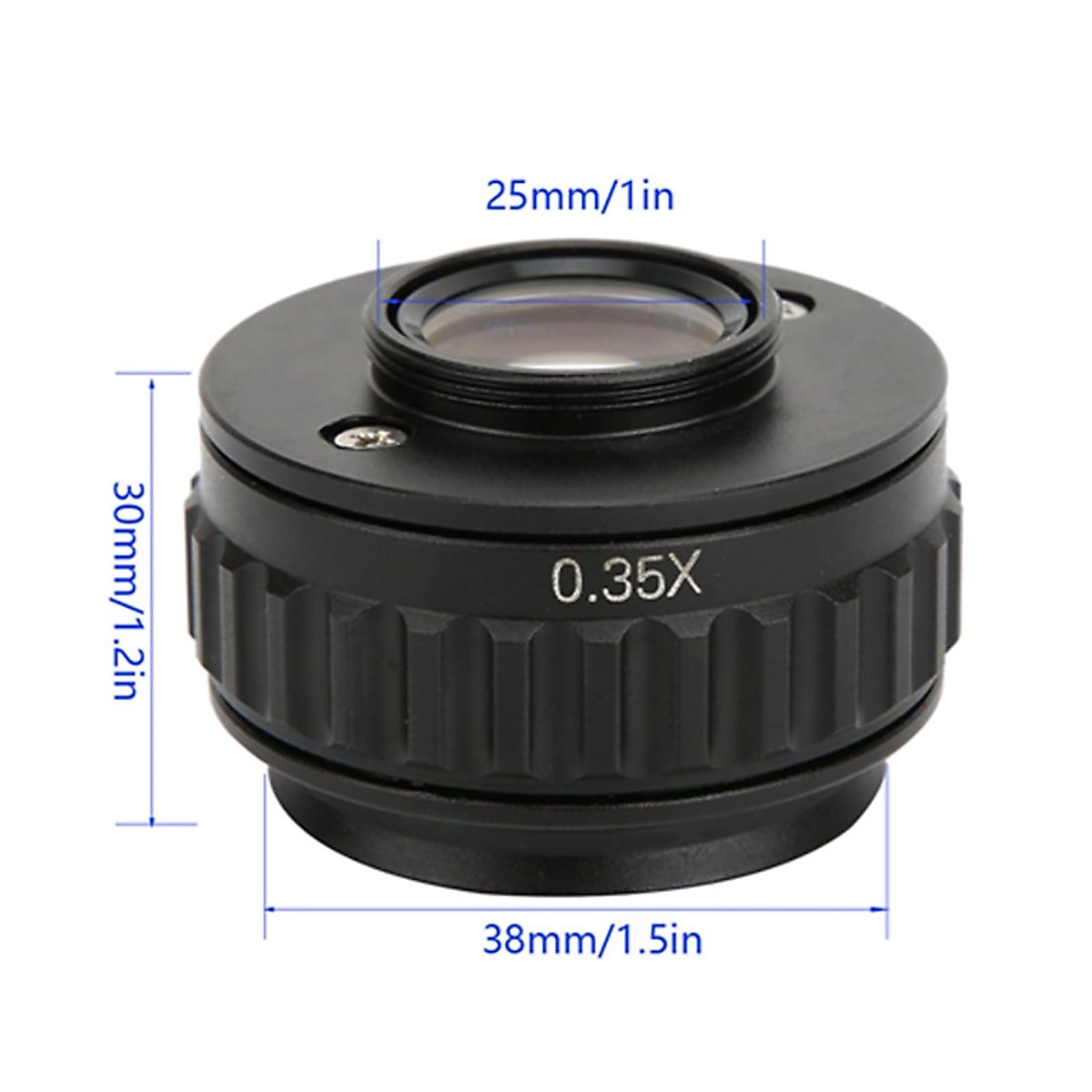0.35X Microscope Adapter，CTV Microscope Lens Camera Interface Adapters，Mount Lens Adapter Microscope Accessory，for Trinocular Stereo Microscope