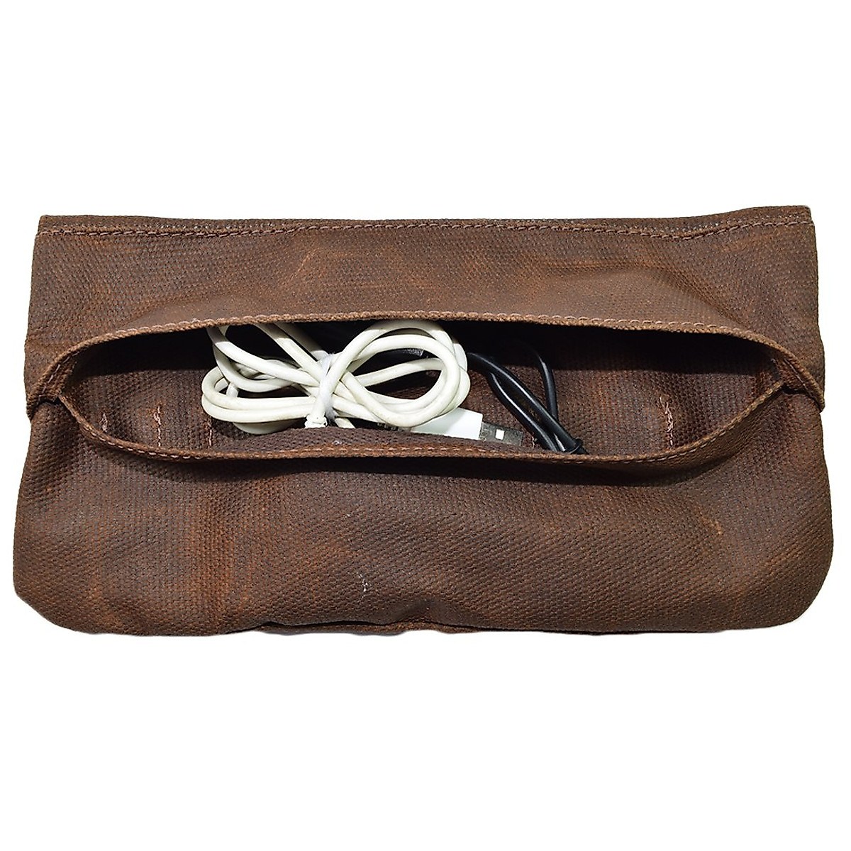 Hide & Drink, Vape Pen Accessories Kit Bag, Pouch Holder, Secure Fit, Cord Storage G Pen Soft Travel Bag, Waxed Canvas, Handmade, Honey Bourbon