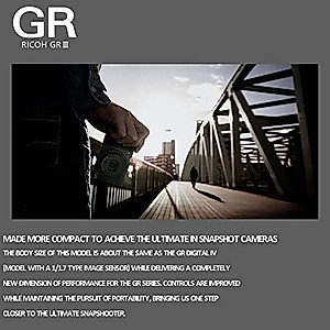 Ricoh GR III Digital Compact Camera, 24mp, 28mm F 2.8 Lens with Touch Screen LCD