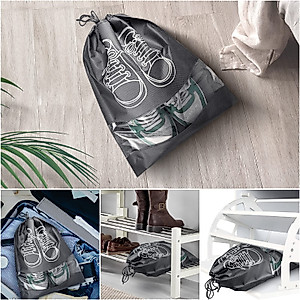 7 Pack Portable Travel Shoe Bag, Waterproof Shoe Bag for Gym,Travel,Space-saving Dust-proof Storage Bag with Rope for Men and Women