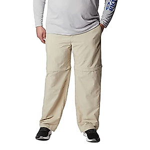 Columbia Men’s Backcast Convertible Sun Pants, Quick Drying Fossil