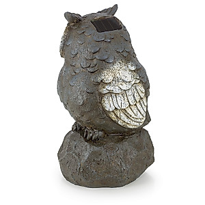 VP Home Welcome Owl Solar Powered Outdoor Decor LED Garden Light