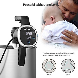 Sous Vide Cooker Immersion Circulator, Wancle sous vide machine 850W, Ultra-Quiet, 120V, Black