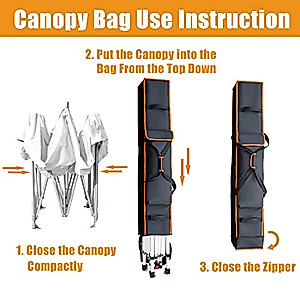 TOHONFOO Canopy Bag Replacement for 10 x 10 in Pop Up Canopy Tent - Canopy Carry Bag with Handles - Pop Up Canopy Replacement Parts - 600D Waterproof Oxford Fabric