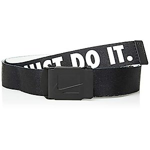 Nike Men's Standard Just Do It Reversible Web, Black, O/S