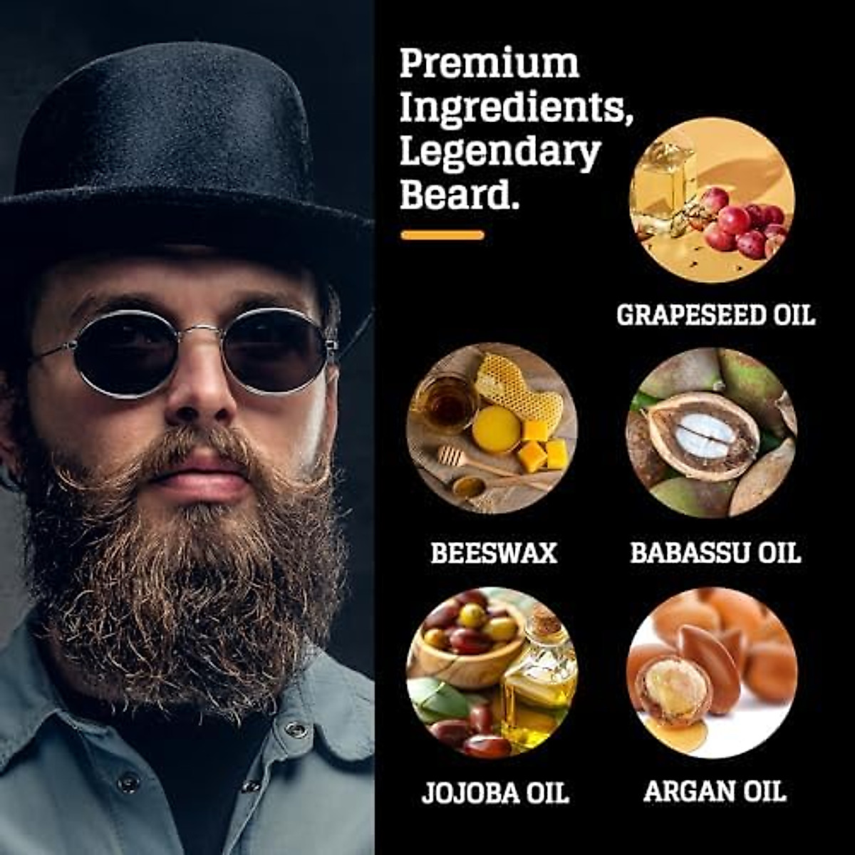 Rugged Roots Beard Balm for Smoothing & Defining Beard Hair | Long-Lasting Hold | Available in 8 Scents | 2 oz (Tobacco Vanilla)