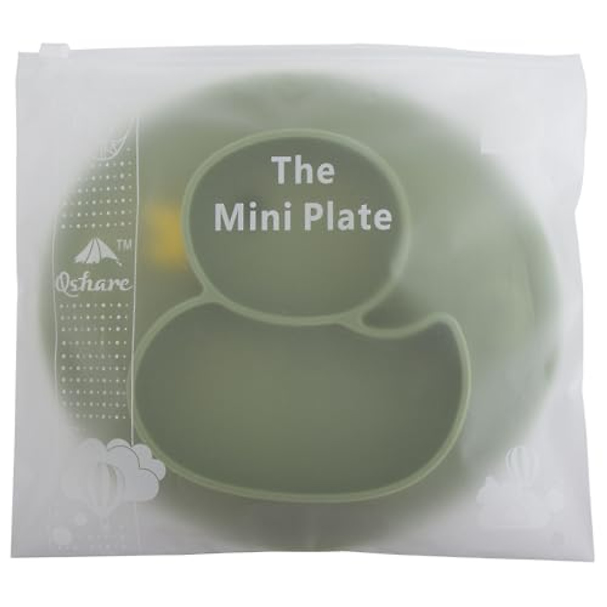 Lightening Corp Baby Plate Silicone Suction Toddler Plates, Divided Dishes for Toddler Kids, Self Feeding, BPA Free, Microwave and Dishwasher Safe (SP-21)