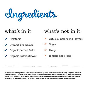 Mommy's Bliss Kids Sleep Liquid with Melatonin & Calming Herbs | Supports The Natural Sleep Process for Children 3 Years & Up | Grape Flavor | Sugar Free| 4 Fl Oz (60 Servings)