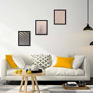 HUKONHEP 10x14 Black Picture Frames, Picture Frame for 30x40cm/12x16in Diamond Painting, Photos Frame with Plexiglass, Horizontal and Vertical for Wall Mounting