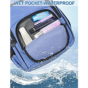 MATEIN Large Laptop Backpack, Water Resistant 17 Inch Travel Laptop Backpack with Waterproof Wet & Dry Pocket, College Lightweight Daypack Durable Anti Theft Computer Bag for Men & Women, Blue