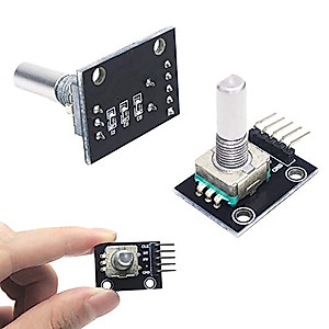 WayinTop 5pcs 360 Degree Rotary Encoder Module KY-040 Brick Sensor Development Board with Push Button for Arduino