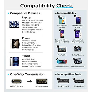 Warrky USB C to HDMI Cable 4K, [10FT / 3M, Braided, High Speed] Thunderbolt 3 to HDMI Adapter Compatible for New iPad, MacBook Pro/Air, iMac, Galaxy S20 S10 S9 S8, Surface, Dell, HP