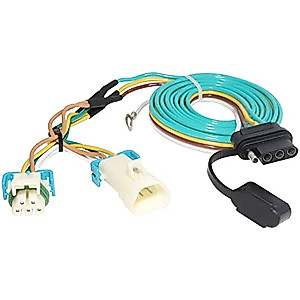 MECMO 4 Way Flat Trailer Wiring Harness for 1998-2004 Chevy S-10/GMC Sonoma & 1998-2000 Isuzu Hombre, Plug-in Simple Custom-Fit T-Connector 4 Pin Trailer Hitch Wiring