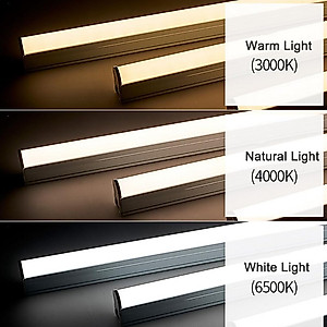 Aolyty LED Shop Light 10 Pack Integrated T5 LED Tube Light 3 Color Temperatures Bright Linkable Lighting Ceiling and Under Cabinet Light for Garage, Home, office, Basement (2FT)