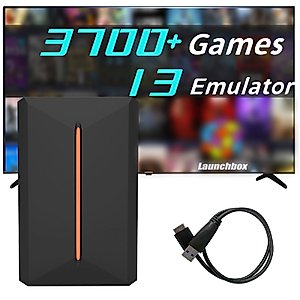 Emulator Console Game HDD 500G, Retro Game Console with 3700+ Video Games & 13 Hot Emulators, Compatible with Launchbox Hard Drive for PC with Win 8.1/10/11, Plug and Play,Sata 3 to USB 3.0,Up to 6G/s
