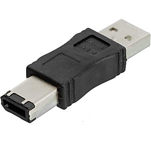 Toptekits Firewire IEEE 1394 6 Pin Male to USB A Male Convertor Jack M/M Adapter
