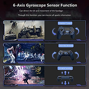 Matbip PS-4 Controller Wireless Play-Station 4 Controller Compatible PS-4/Pro/Slim/PC PS-4 Controller Dual-Shock 4 with Dual Vibration/Joystick/Turbo/Touch Pad Brand