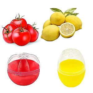 5Pieces Fruit and Vegetable Storage Containers,Reusable FridgeStorage Containers,for storage Green pepper, onion, Tomato, Lemon, and garlic Refrigerator Vegetable Crisper