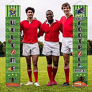 Football Party Banner Football Party Decorations Welcome Porch Sign for Football Theme Festival Birthday Baby Shower Decoration