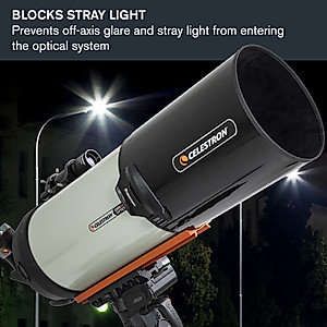 Celestron – Aluminum Telescope Dew Shield with Cover Cap – Fits 9.25” Schmidt Cassegrain and EdgeHD telescopes