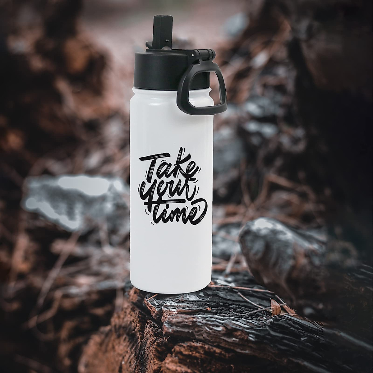 MAIKESUB 4 Pack Sublimation Blank Tumbler White Sports Water Bottles 18 OZ Wide Mouth Stainless Steel Vacuum Flask with Spout Lid for Tumbler Press Machine Sublimation Print