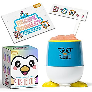 Insta Slushy Maker Cup for Kids – Penguin Compact Make & Serve Slushie Cup Allows You to Make Refreshing Slushies, Smoothies & Other Frozen Drinks in Minutes – The Ultimate Slush Cup Experience