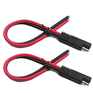 LIXINTIAN 10AWG SAE Connector Extension Cable, (2Pack) SAE Quick Connector Disconnect Plug SAE Automotive Extension Cable, Solar Panel SAE Plug(30cm/1ft)
