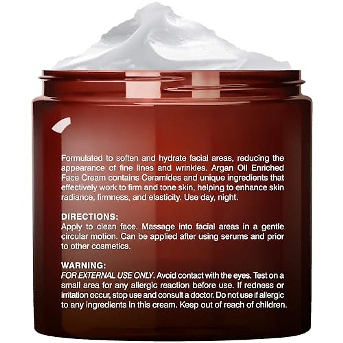 MAJESTIC PURE Whipped Argan Oil Moisturizer Face Cream for Women & Men - With Vitamin E A, Collagen & Ceramides - Hydrates Dry Skin, Oily Skin, Reduces Appearance of Fine Lines – 8oz