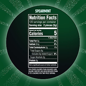 Eclipse Spearmint Sugarfree Gum, 60 Count (Pack of 4)