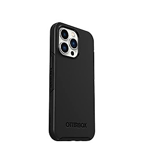 OtterBox iPhone 13 Pro Symmetry Series+ Case - Black , ultra-sleek, snaps to MagSafe, raised edges protect camera & screen