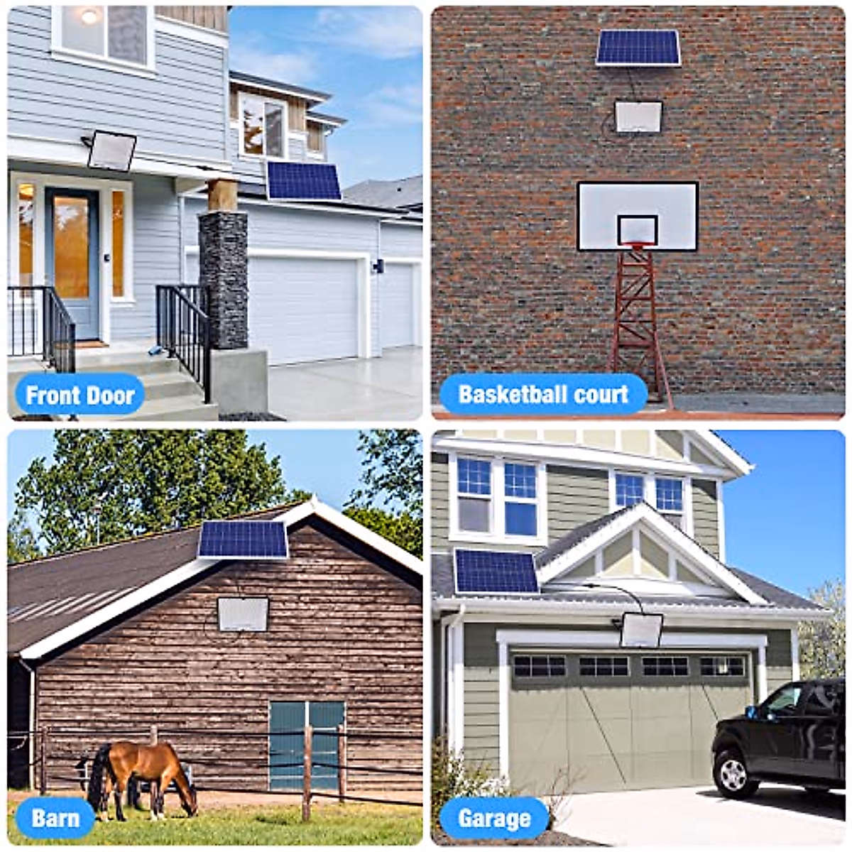 300W Solar Flood Lights Outdoor Dusk to Dawn, 30000 LM Solar Lights Outdoor Waterproof 16ft Cord Solar Powered Security Lighting Floodlight Remote Control for Shed Backyard Garden