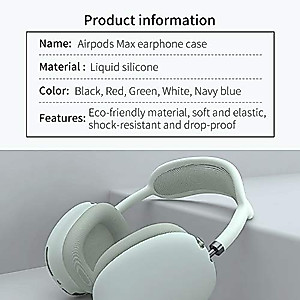 PERFECTSIGHT Earpads Cushions Protectors Cover Case, Soft Silicone Ear Pads Cup Compatible with AirPods Max Headphones, Anti-Scratch, Dust-Proof, Anti-Skid (White)