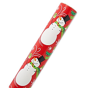 American Greetings Christmas Reversible Wrapping Paper Jumbo Roll, Snowflakes (1 Roll, 175 sq. ft.)