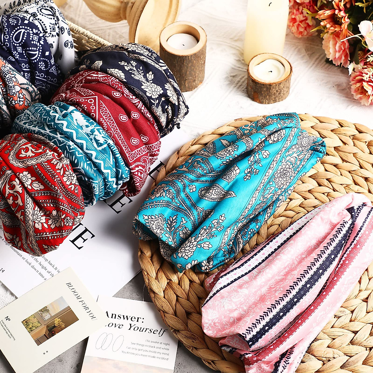 Syhood 18 Pieces Thin Knit Slouchy Cap Hip-Hop Sleep Cap Stretchy Baggy Beanie Hat Dwarf Hat for Women Men, 18 Colors (Retro Style)