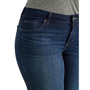 Lee Women's Plus Size Legendary Mid Rise Straight Leg Jean Nightshade 16 Plus Petite