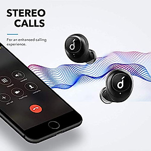 Soundcore Liberty True-Wireless Headphones, 100-Hour Playtime, Bluetooth 5 Wireless Earbuds, Graphene Driver Technology, Sweatproof True Wireless Earbuds,Smart AI, Stereo Handsfree Calls (Renewed) 