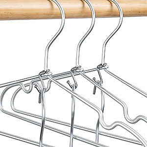 Koobay Clothes Hanger Connector Hooks, 36PCS, Clothes Hanger Organizer Mini Space Saver Hangers Clothes Hanger Extender Cascading Connection Hooks for Wooden/Velvet/Metal/Plastic Hangers (Silver)