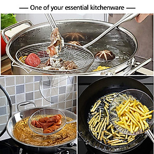 Xingmin Spider Strainer Skimmer Ladle Stainless Steel Aasian Metal Frying Basket With Long Handle Large Spoon Food Japanese Pasta Kitchen Oil Solid Professional Mesh Wire 5 Inch