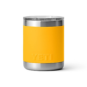 YETI Rambler 10 oz Lowball, Vacuum Insulated, Stainless Steel with MagSlider Lid, Alpine Yellow