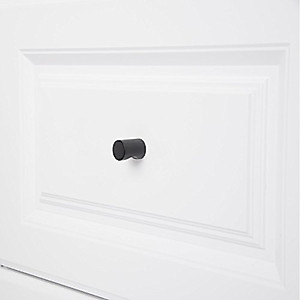 Amazon Basics Whistle Cabinet Knob, 0.75-inch Diameter, Flat Black, 10-Pack