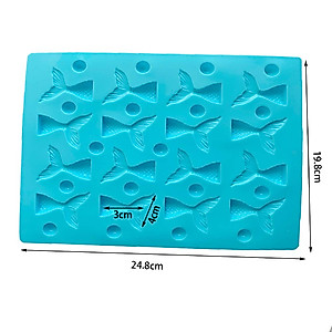 Seashell Silicone Fondant Mold Mermaid Tail Mold for Sea Creatures Beach Theme Wedding Birthday Party Cake Decoration Cupcake Topper (Set of 2)