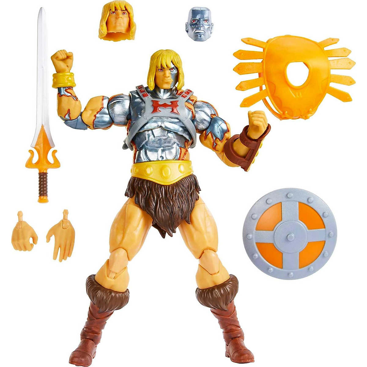 Masters of the Universe Masterverse Revelation Faker Action Figure with 30+ Articulated Joints & Swappable Heads & Hands Plus 3 Battle Accessories, 7-inch MOTU Collectible Gift