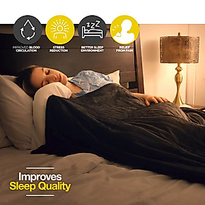 Heated Blanket, Machine Washable Extremely Soft and Comfortable Electric Blanket Throw Fast Heating with Hand Controller 10 Heating Settings and auto Shut-Off (Gray, 50 x 60)