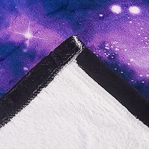 Mimihome Galaxy Throw Blanket, Outer Space Universe Warm Fleece Blanket for Sofa Couch Bed, 80x58 Inch