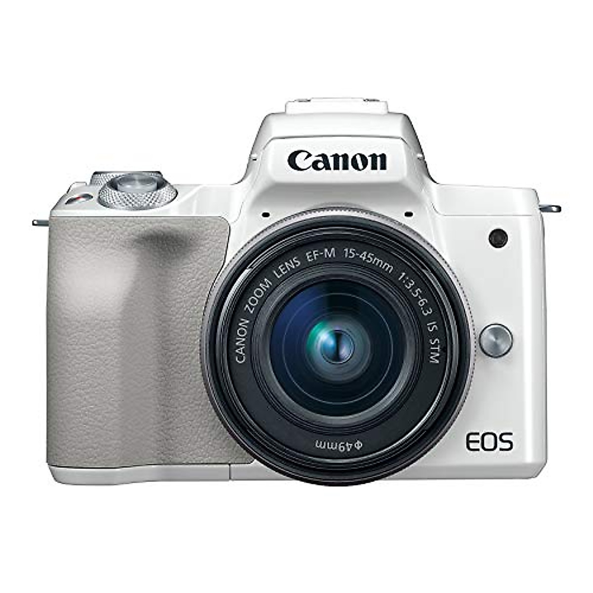 Canon EOS M50 Mirrorless Camera Kit w/EF-M15-45mm Lens and 4K Video (White) (Renewed)