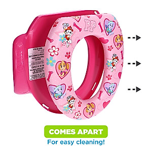 Nickelodeon Paw Patrol "Skye and Everest" Soft Potty Seat for Toilet Training Kids, Pink, Standard