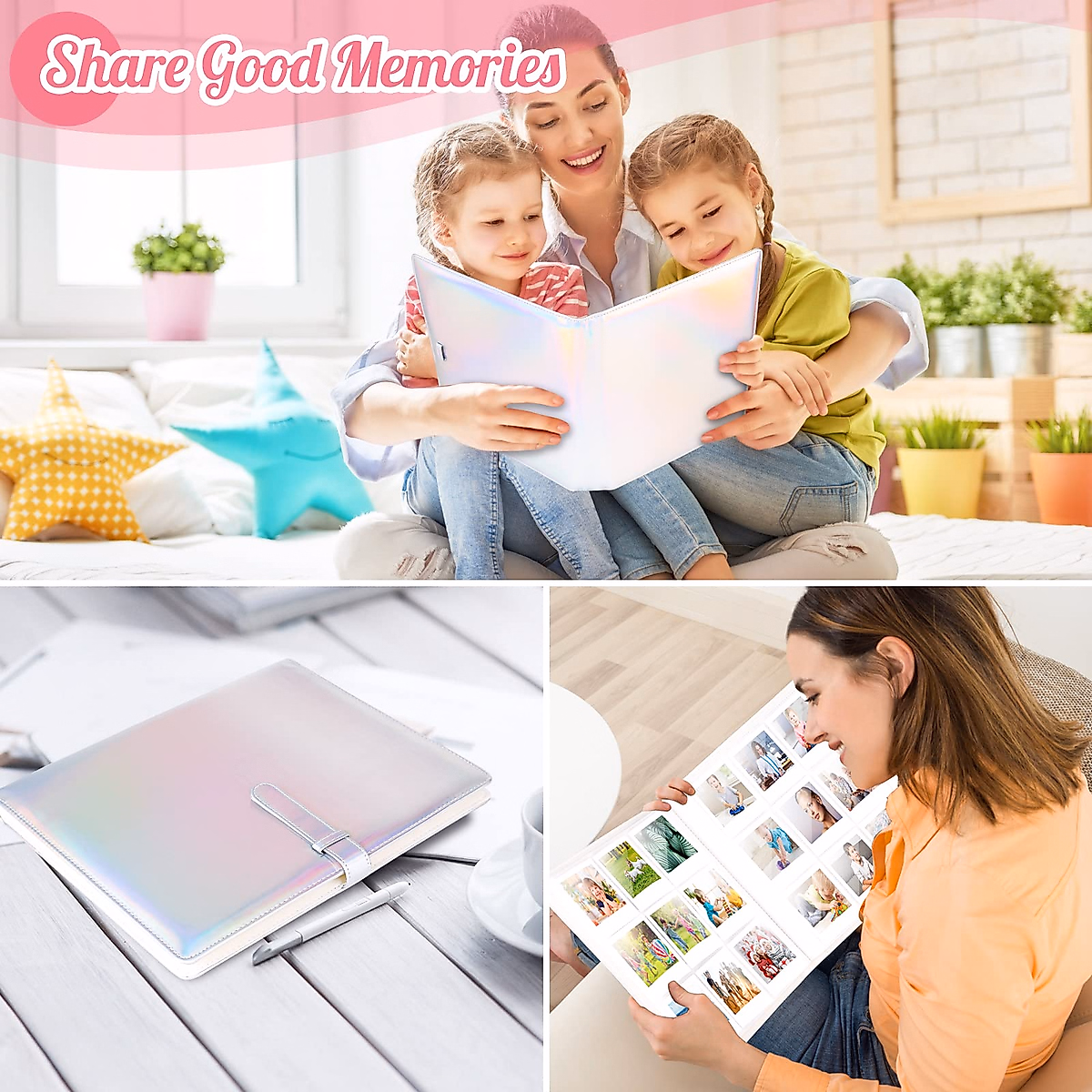 Ablus 360 Pockets Photo Album for Polaroid Snap Touch Zip Mint Cameras Printers, Fujifilm Instax Mini 12 11 9 8+ 8 7S LiPlay Instant Camera Film Printer (Brown)